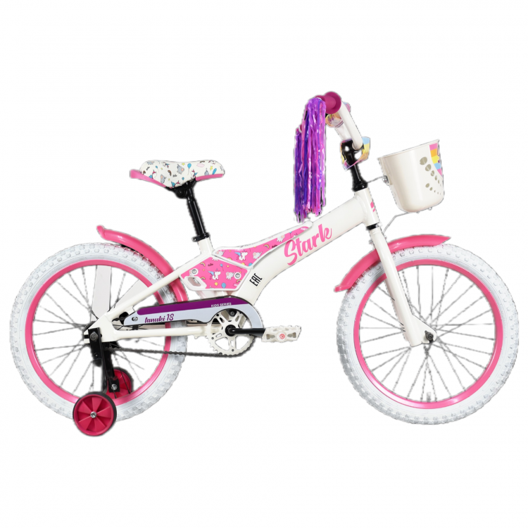 Велосипед Stark Tanuki 18" Girl белый/фиолетовый Рама: One Size (2023 ...