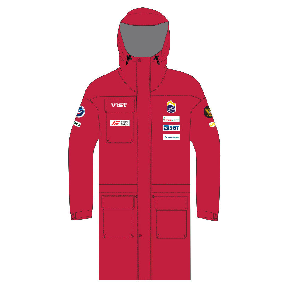 Плащ Vist Mass Aqua Raincoat Gender Neutral RUS SKI TEAM true red ...