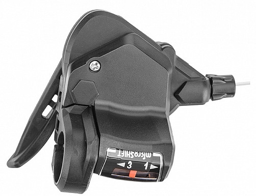 Шифтер левый Microshift TS38-3L 3-х скор. с тросом 1800 мм купить со скидкой в интернет-магазине HC5