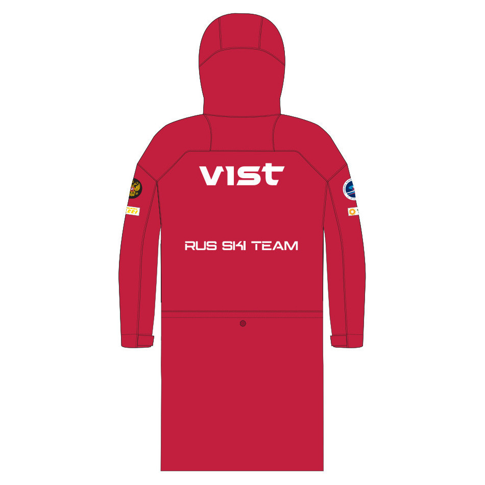 Плащ Vist Mass Aqua Raincoat Gender Neutral RUS SKI TEAM true red ...