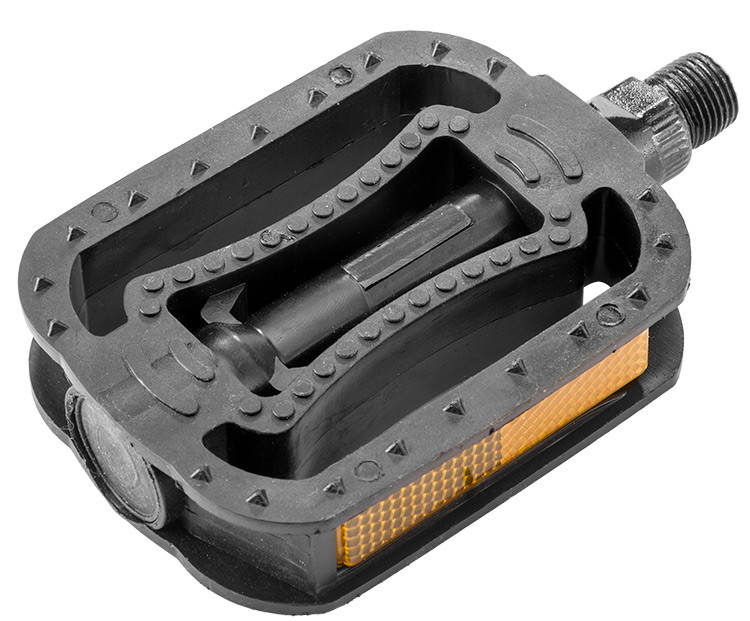 Педали Stels JD-187 ось 9/16" со светоотражателями, пластиковые чёрные ...